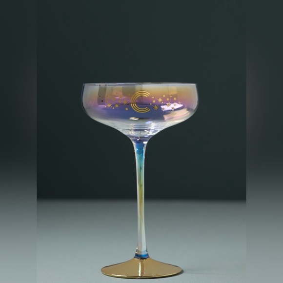 Anthropologie | Dining | Anthropologie Camille Monogram Coupe Glass ...